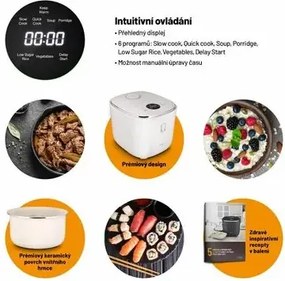 Lauben 3000WT rýžovar / režim snížení hladiny cukru / 6 programů / 3 L