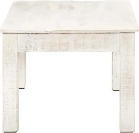 Konferenční stolek bílý 110x60x45 cm masivní mangovníkové dřevo 323555