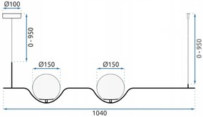 Toolight Závěsné svítidlo APP981-2CP