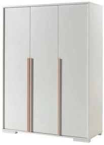 3-dveřová šatní skříň Molde bílá 145cm