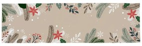 Bavlněný běhoun na stůl s vánočním motivem 40x140 cm Frosted Branches – Butter Kings