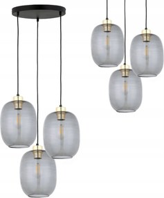 Trojité skleněné závěsné svítidlo do obývacího pokoje Delta 4840 Tk Lighting