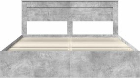 Rám postele s čelo Beton 180 x 200 cm Masivní borové dřevo 3409730
