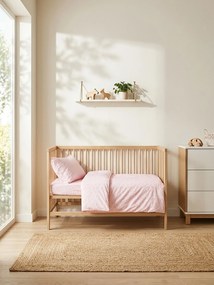 Sinsay - Bavlněná sada povlečení s květy - pastelová růžová