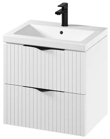 Cersanit Tirso, závěsná umyvadlová skříňka 594x447x572 mm + keramické umyvadlo, bílá matná, S801-545