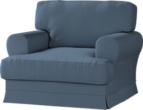 Potah na křeslo IKEA Ekeskog barva modrá látka pletený vzor