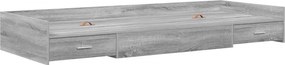 Rám postele s čelo Šedá Sonoma 80 x 200 cm Kompozitní dřevo 3335242