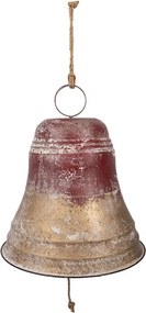 Obrovský kovový vintage závěsný zvon Bell s rolničkou - Ø 52*56 cm