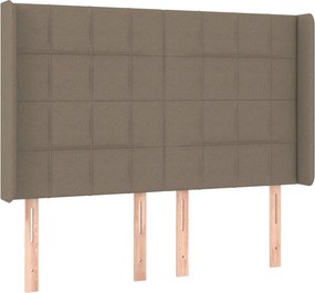 Box spring postel s matrací a LED taupe 140x200 cm textil 3138321