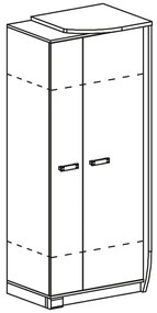 Skříň ROMERO R1 P dub canyon + arusha