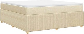 Box spring postel s matrací krémová 180x200 cm textil 3285593