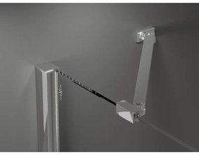 Mexen Velar Duo, posuvné sprchové dveře do otvoru 160 cm, 8mm šedé sklo, chromová, 871-160-000-42-01