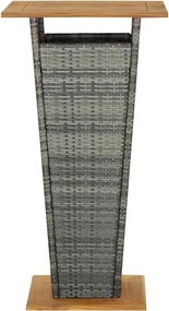 5dílný zahradní barový set s poduškami polyratan šedý 3064859