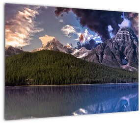 Obraz jezera a hor (70x50 cm)