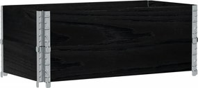 Zahradní truhlík černý 100 x 50 cm masivní borové dřevo 3295392
