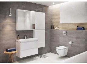 Cersanit Moduo, závěsná umyvadlová skříňka 50cm, šedá lesklá, S929-011