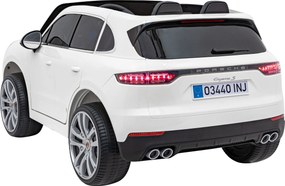 Ramiz Elektrické autíčko Porsche Cayenne S na baterie pro děti bílý lak SUV + dálkové ovládání