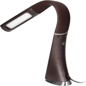 Stolní lampa s budíkem VIRONE DOLOMIT DL-12/BR, 5W, 400lm, 4000K, hnědá