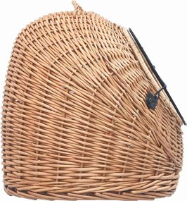 Přepravka pro kočku 60 x 45 x 45 cm přírodní vrba 170909