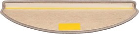 Schodové rohože 15 ks 65 x 21 x 4 cm tmavě béžové, půlkulaté, velké 326902