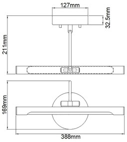 Elstead ALTON-PL-S-BLK - LED Obrazové svítidlo ALTON LED/6W/230V černá