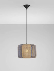Modré/v přírodní barvě provazové závěsné svítidlo ø 33 cm Abby – Nova Luce