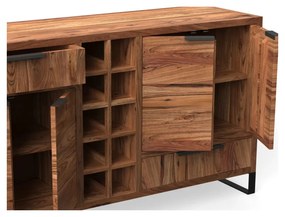Massive home | Příborník z masivu Wild 160 cm - světlý akát