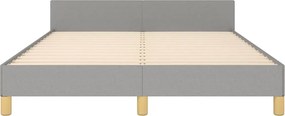 Rám postele bez matrace světle šedý 140 x 190 cm textil 3125211