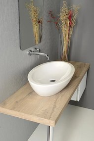 Isvea, SISTEMA keramické umyvadlo 75x42cm, oválné, 10AR65075