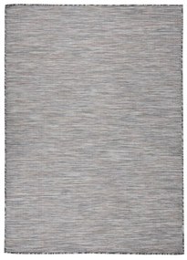 Venkovní hladce tkaný koberec 200x280 cm hnědý a modrý 340819