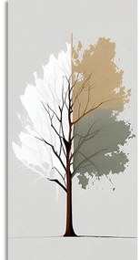 Obraz trojbarevný minimalistický strom - 60x120