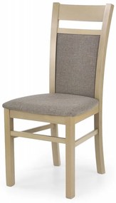 Jídelní židle GERARD 2 – masiv, látka, více barev Dub sonoma / hnědá