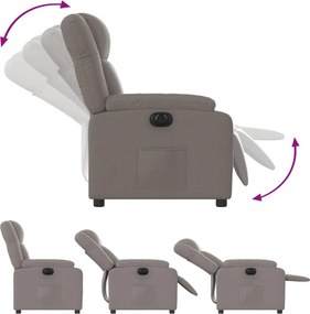 Elektrické polohovací křeslo taupe textil 3205186