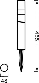 Ledvance - LED Venkovní lampa ROTA SPIKE LED/1W/12V IP44