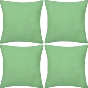 vidaXL 4 povlaky na polštářky bavlna 40 x 40 cm [130907] Barva: Jablkově zelená