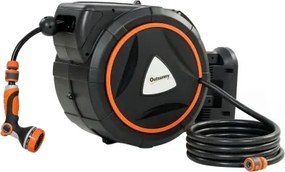 Outsunny teleskopický navíječ hadice 28+2 m s automatickým navíjením a zajištěním