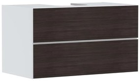 Hansgrohe Xevolos E - Umyvadlová skříňka 98x56x55 cm, 2 zásuvky, matná bílá/tmavý dub 54190730