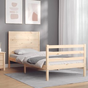 Rám Postele S Čelem 90 X 200 Cm Masivní Dřevo