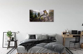 Obraz na skle Cloud na horském kole 120x60 cm