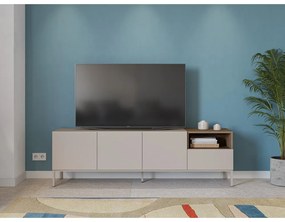 Krémový TV stolek 180x55 cm Cailin – Marckeric