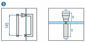 BPS-koupelny Posuvné sprchové dveře HYD-PD09 130 černá/transparent pro instalaci do niky