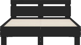 Rám postele s čelem a LED osvětlením černý 120 x 200 cm 3207554