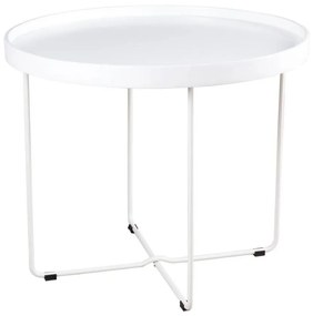 OnaDnes -20% Bílý lakovaný kulatý konferenční stolek Somcasa Dave 60 cm