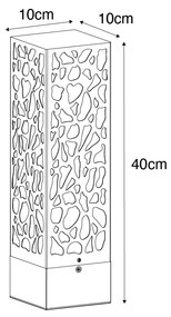 Moderní venkovní sloupková lampa černá 40 cm IP44 - Nicole