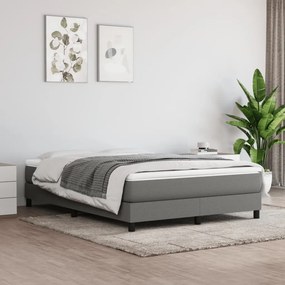 Box spring postel s matrací tmavě šedý 140 x 190 cm textil 3144070