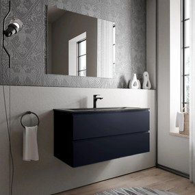 Koupelnová skříňka AVA 100 cm s umyvadlem z minerálního odlitku BRUXELLES