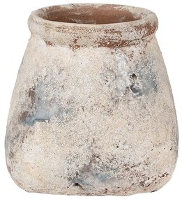 Dekorativní béžový antik terakotový květináč Teracci L - 18*18*17 cm