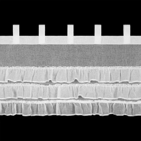 KRÁTKÁ ZÁCLONA NA POUTKÁCH LILIAN1 150X45 CM BÍLÁ