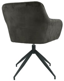 Otočná židle, hnědá Velvet látka/černá, VELEZA NEW