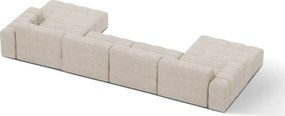 Krémová žinylková rohová pohovka (do "U") Chicago – Cosmopolitan Design